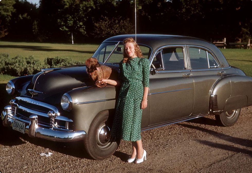 20 Vintage Photos of People’s Cars and Bikes in the Fifties